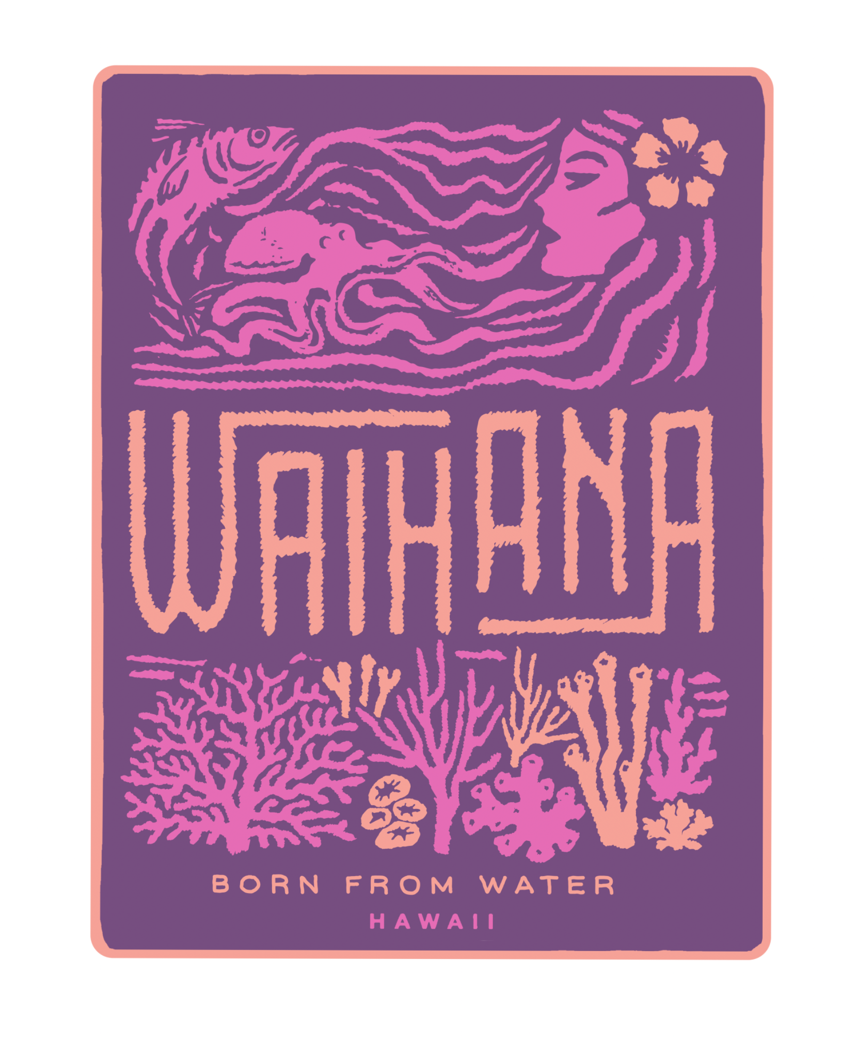 Wahine logo sticker – WAIHANA
